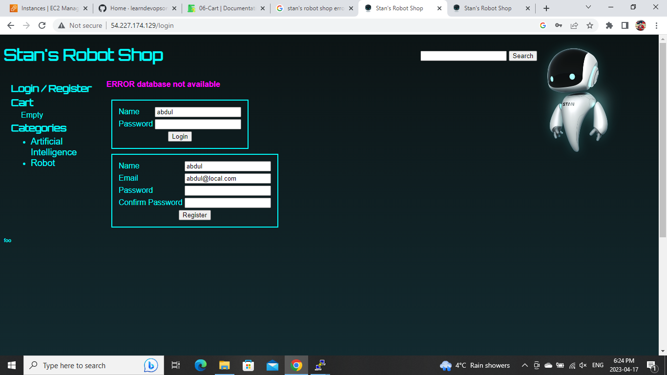 ERROR database not available · learndevopsonline learndevopsonline · Discussion #579 · GitHub