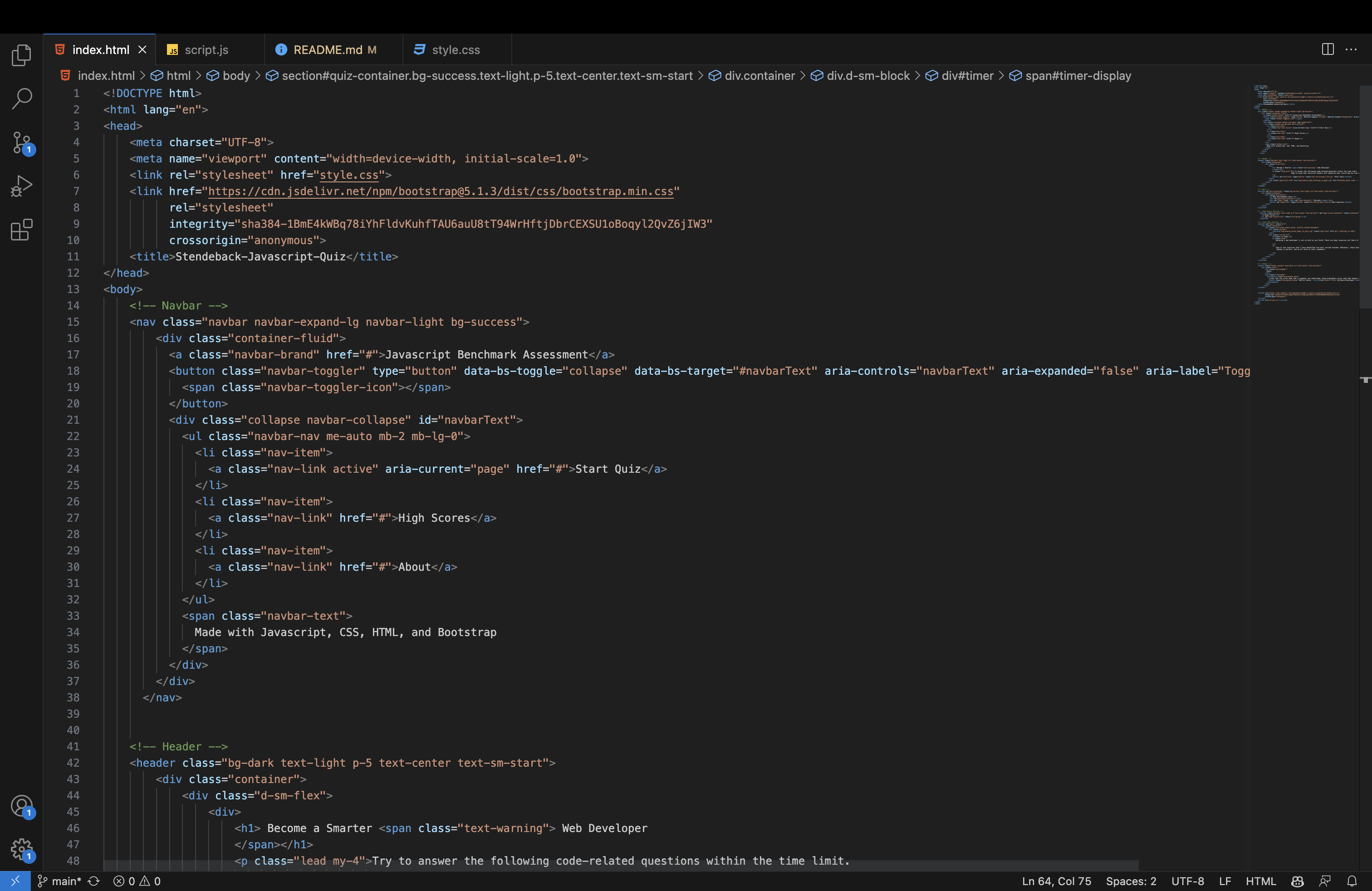 GitHub - JackStendeback/Stendeback-Javascript-Quiz: This repository ...