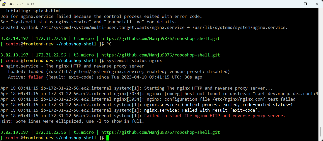 frontend nginx error · learndevopsonline learndevopsonline · Discussion #586 · GitHub