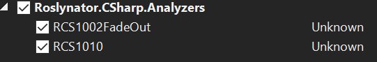 Custom Code Analysis Rule Set Does Not Display Name Or Description Of Stylecopanalyzer Rules