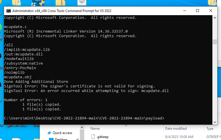POC utilization · Issue #4 · Wack0/CVE-2022-21894 · GitHub