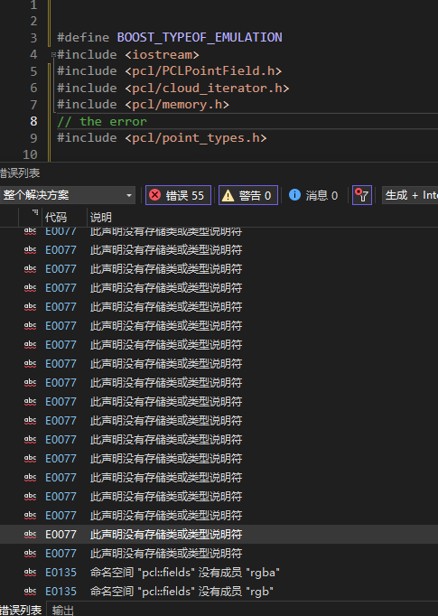 [compile Error] The Error Of The Point Types H · Issue 5643 · Pointcloudlibrary Pcl · Github