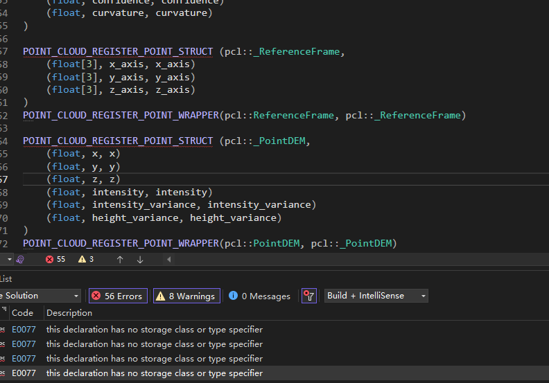 [compile Error] The Error Of The Point Types H · Issue 5643 · Pointcloudlibrary Pcl · Github