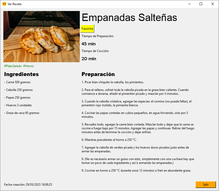 GitHub - paunicole/upateco-tkinter-recetario: Aplicación de recetario de cocina con Tkinter y ...