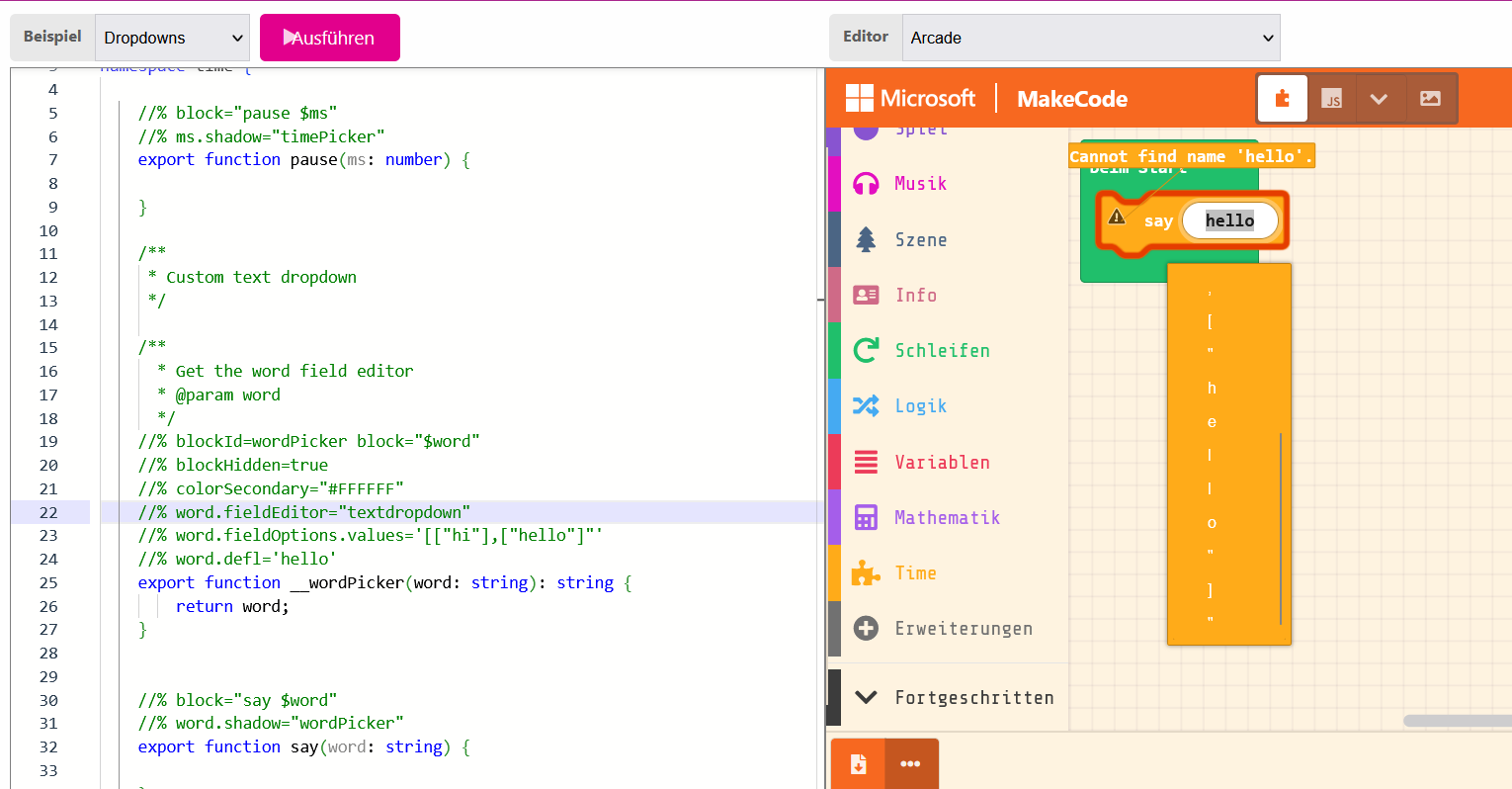 textdropdown · Issue #9548 · microsoft/pxt · GitHub