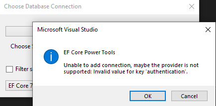 Cannot reverse engineer · Issue #1797 · ErikEJ/EFCorePowerTools · GitHub