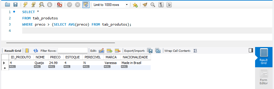 GitHub - AndreFelipefer/Tabela-Produtos-AGRUPAMENTO-E-AGREGACAO