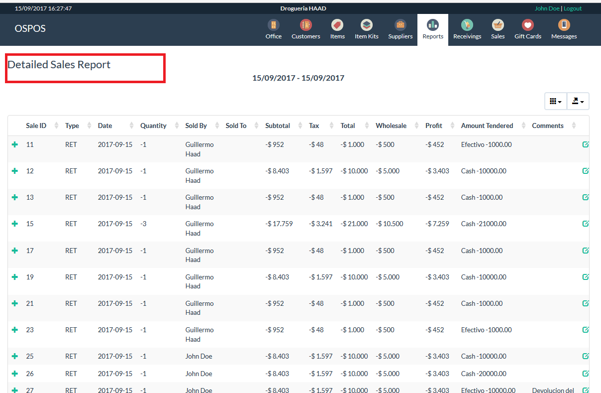 Return of sale · Issue #1599 · opensourcepos/opensourcepos · GitHub