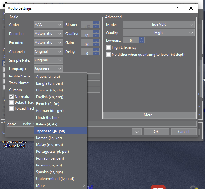 Override audio language value for batch · Issue #705 · staxrip/staxrip · GitHub