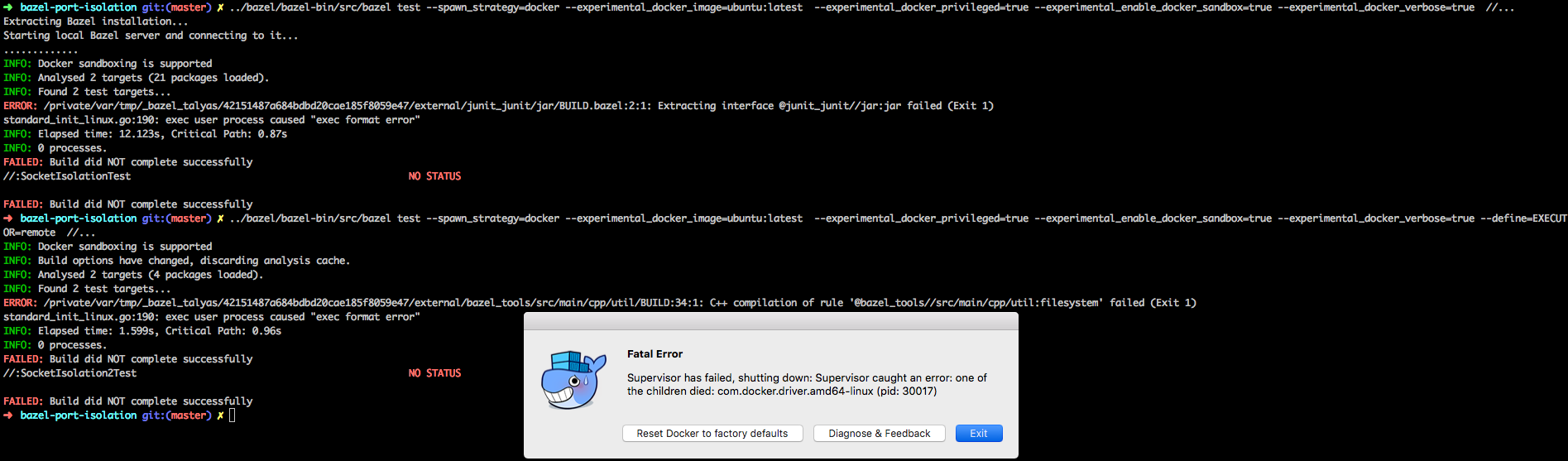 can't use docker spawn strategy on mac · Issue #5397 · bazelbuild/bazel · GitHub