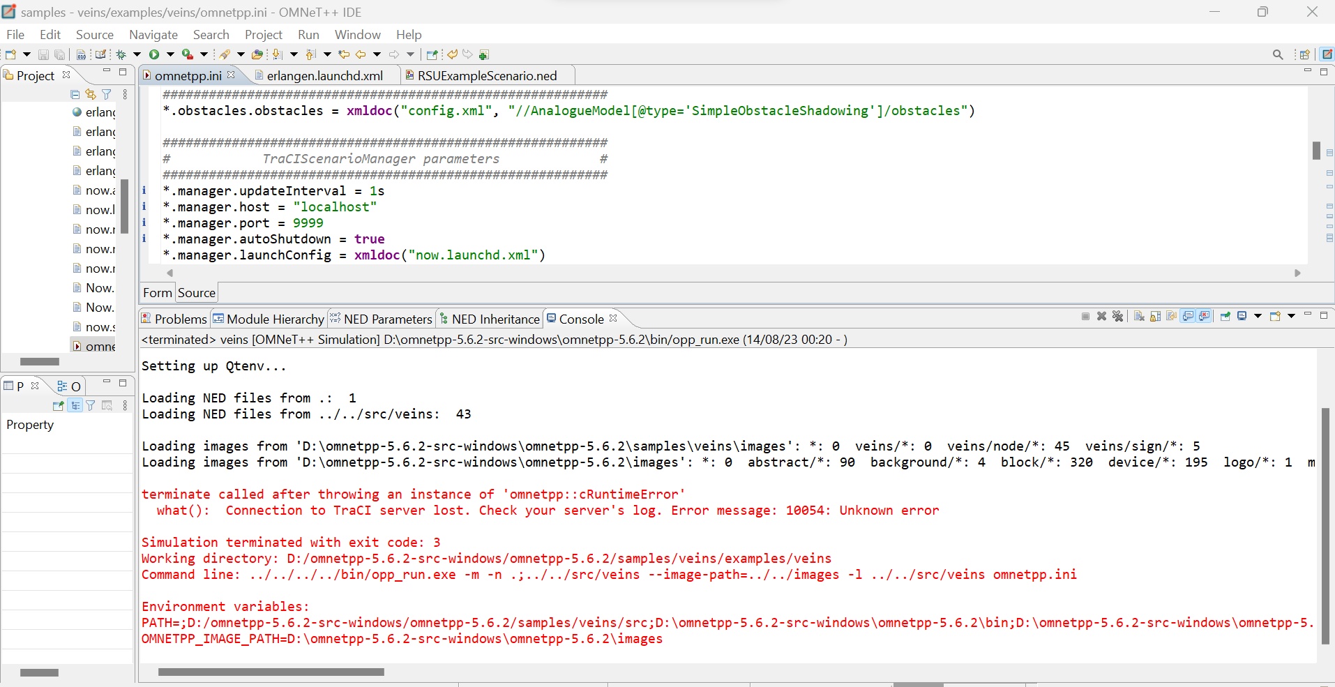 Utilizing SUMO, OMNeT++, and VEINS to Control Vehicles and Send Messages in Simulation · Issue ...