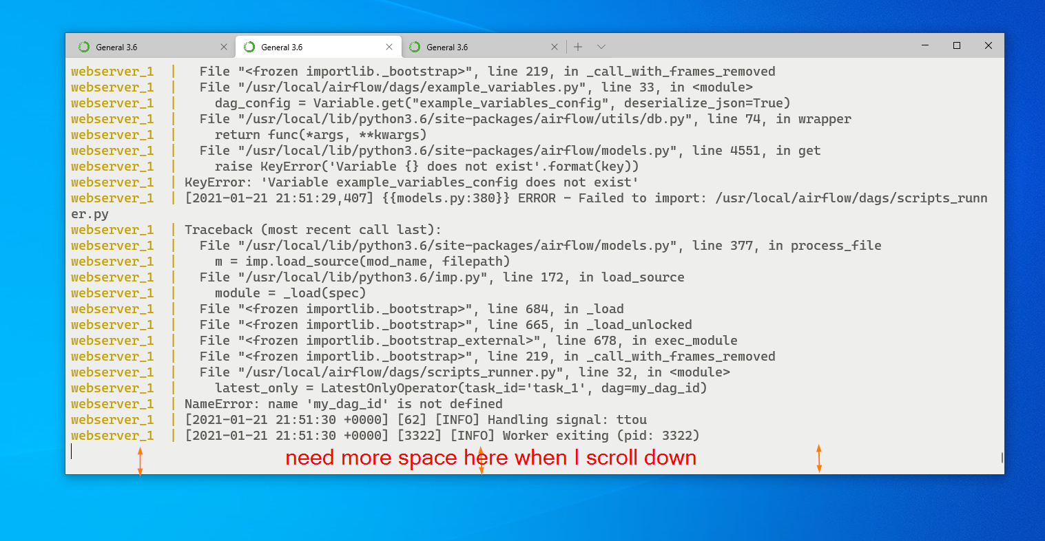 Scroll forward in terminal (past the end of the last line) · Issue ... Scroll forward in terminal (past the end of the last line) · Issue ...
