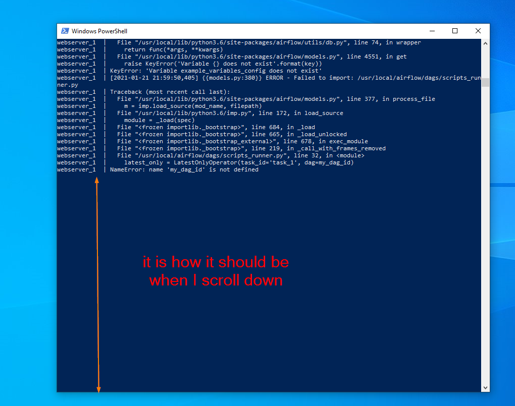 Scroll forward in terminal (past the end of the last line) · Issue ... Scroll forward in terminal (past the end of the last line) · Issue ...