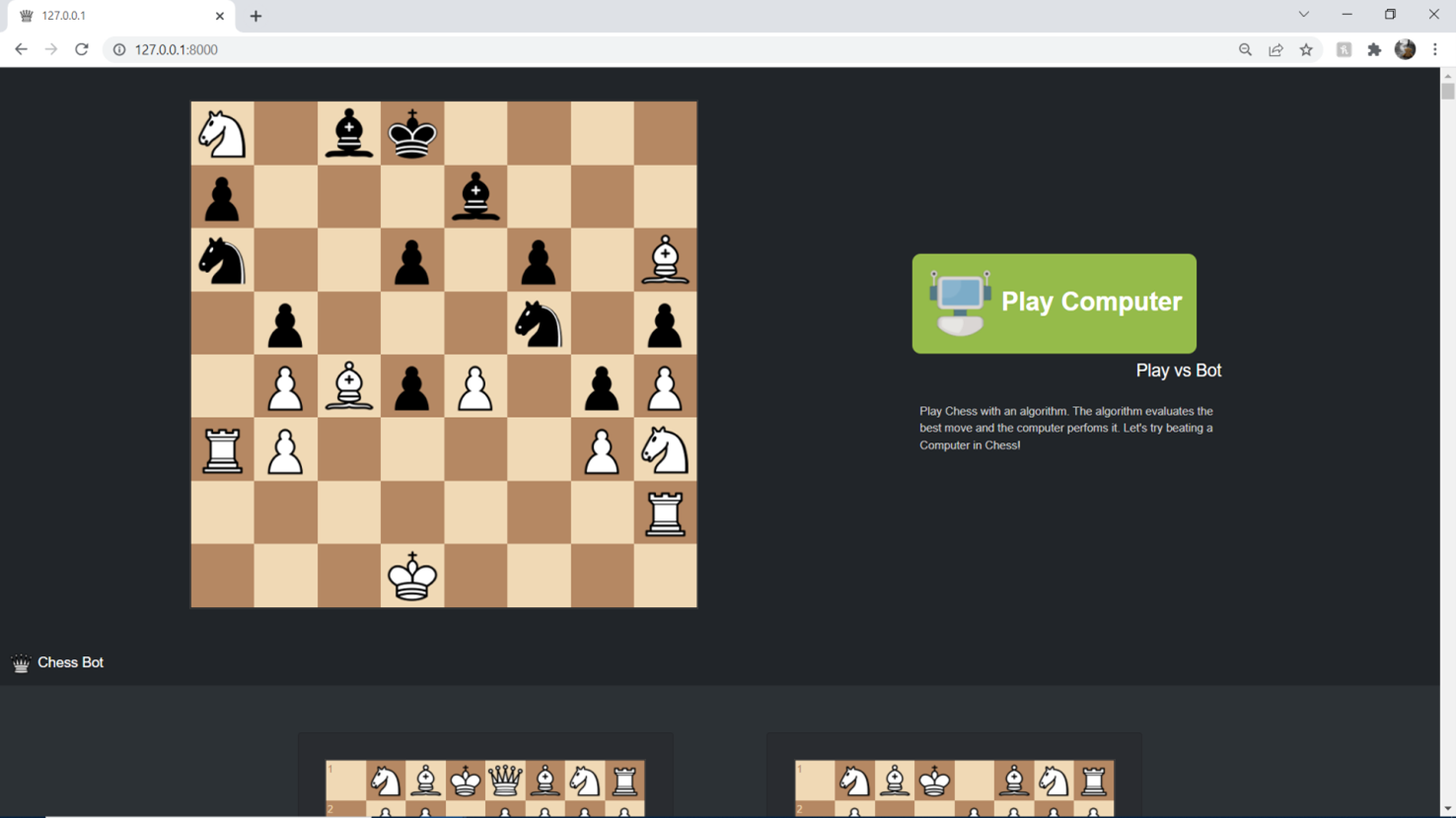 GitHub - tgarg10/Chess-AI: A ChessBot AI that you can play with on a ...