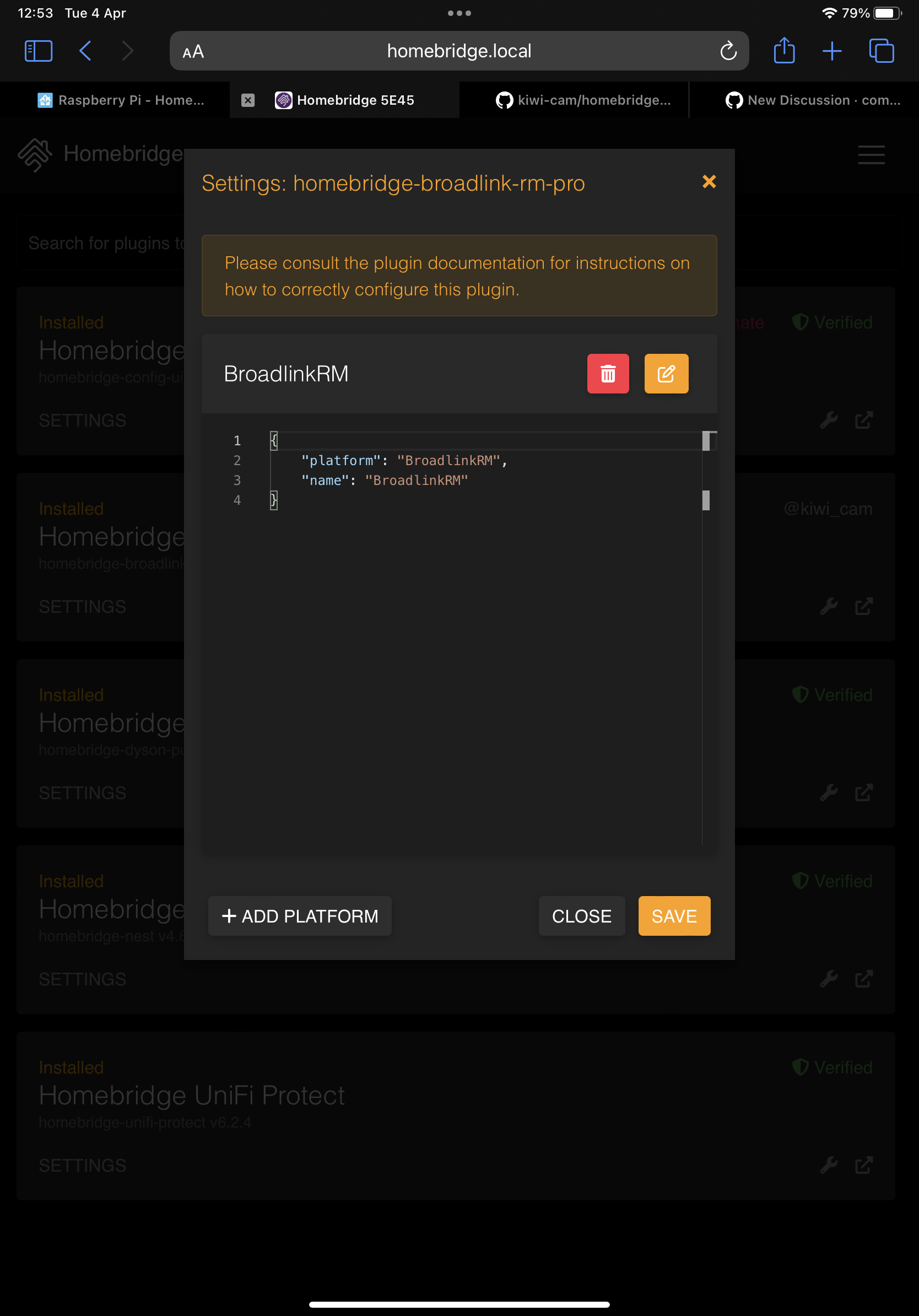 kiwi-cam / homebridge-broadlink-rm · community · Discussion #51945 · GitHub