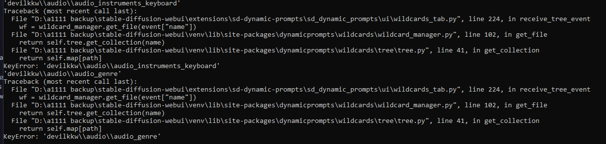 No values found for wildcards on Windows · Issue #354 · adieyal/sd-dynamic-prompts · GitHub