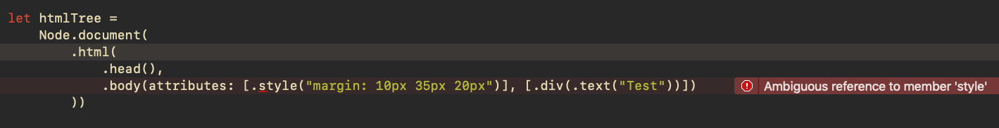 Ambiguous reference to member 'style' · Issue #55 · pointfreeco/swift-html · GitHub