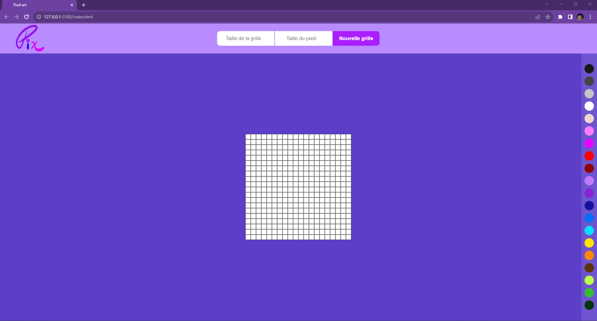 GitHub - Gwendoline-Pinault/pixel-art: Petite interface pour faire du ...