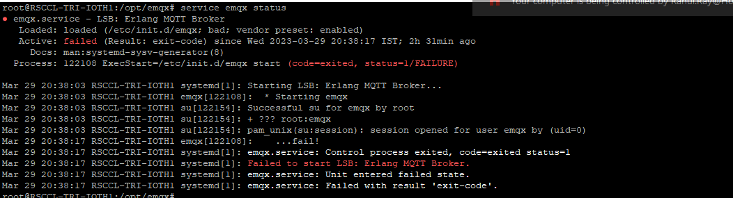 Failed To Start Lsb Erlang Mqtt Broker · Issue 10290 · Emqx Emqx · Github