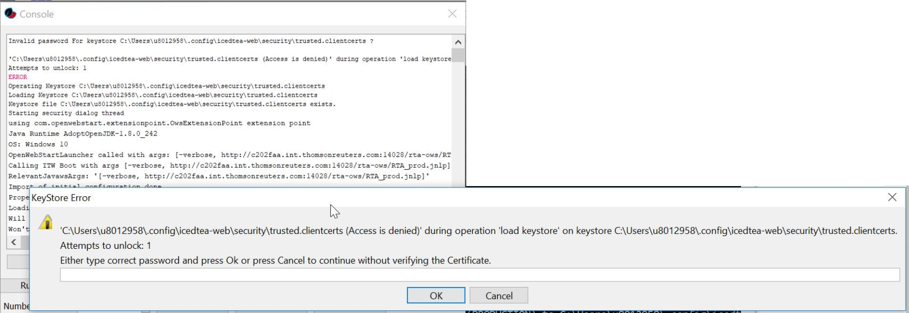 When install OpenWebstart 1.2.1 on Windows 10, it will change file permission for all files in C ...