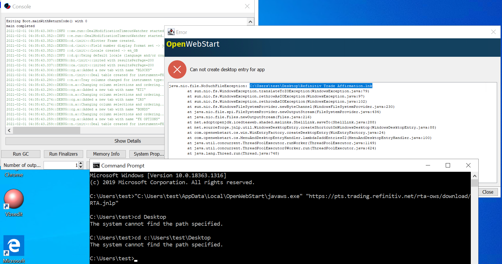 OpenWebStart Cannot create shortcut on Desktop that is network share ...