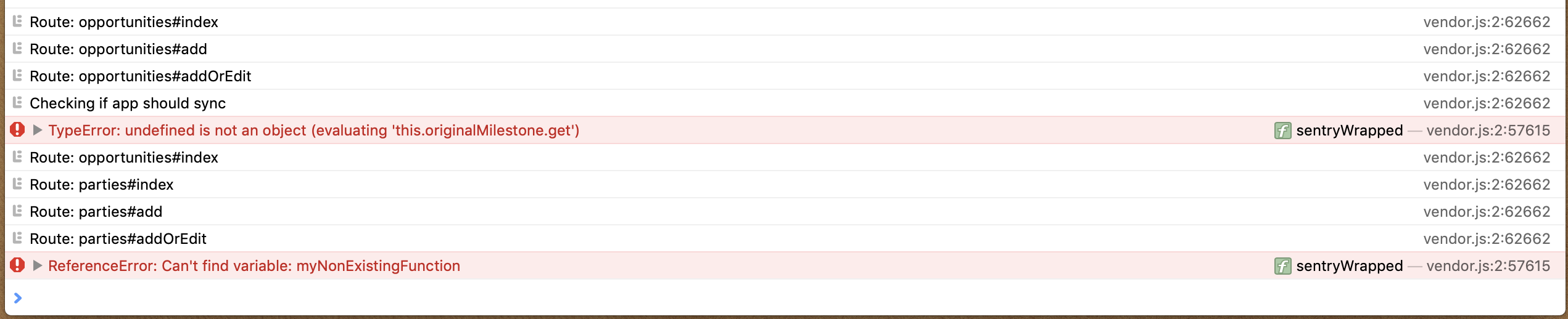 Wkwebview Some Errors Not Reported But All Are In The Browser And 
