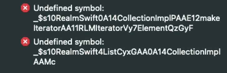Archive With Xcode 141 Rc Fails · Issue 7995 · Realmrealm Swift · Github 