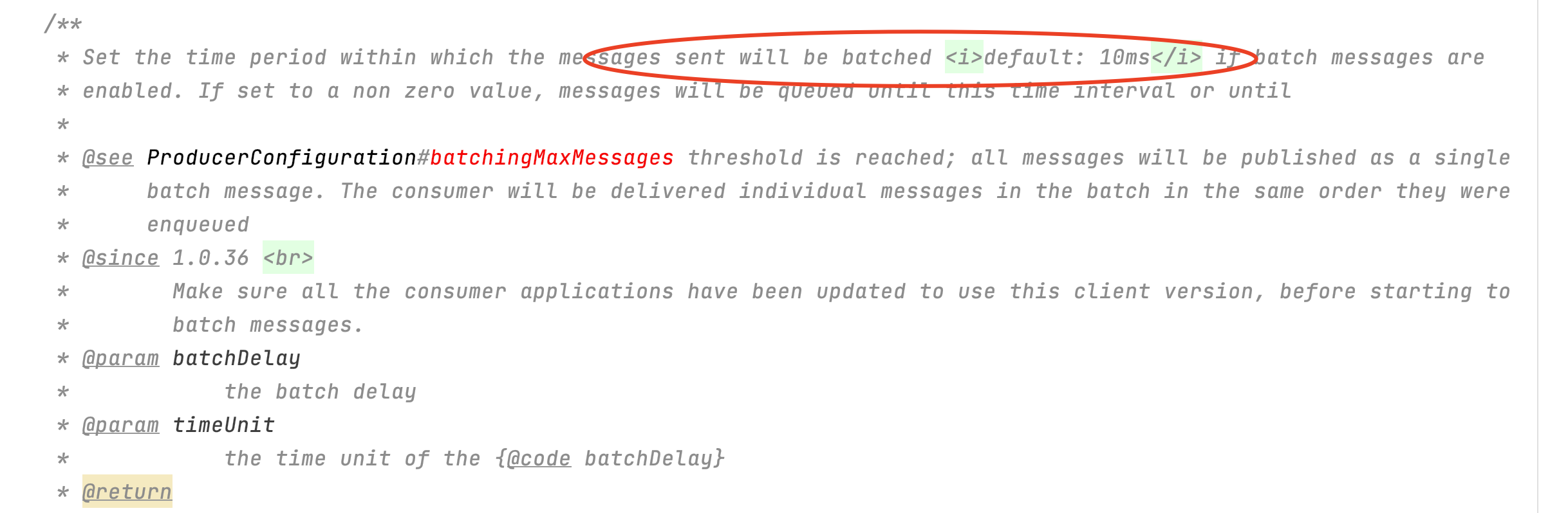 What's the batch Delay default value · Issue #9168 · apache/pulsar · GitHub