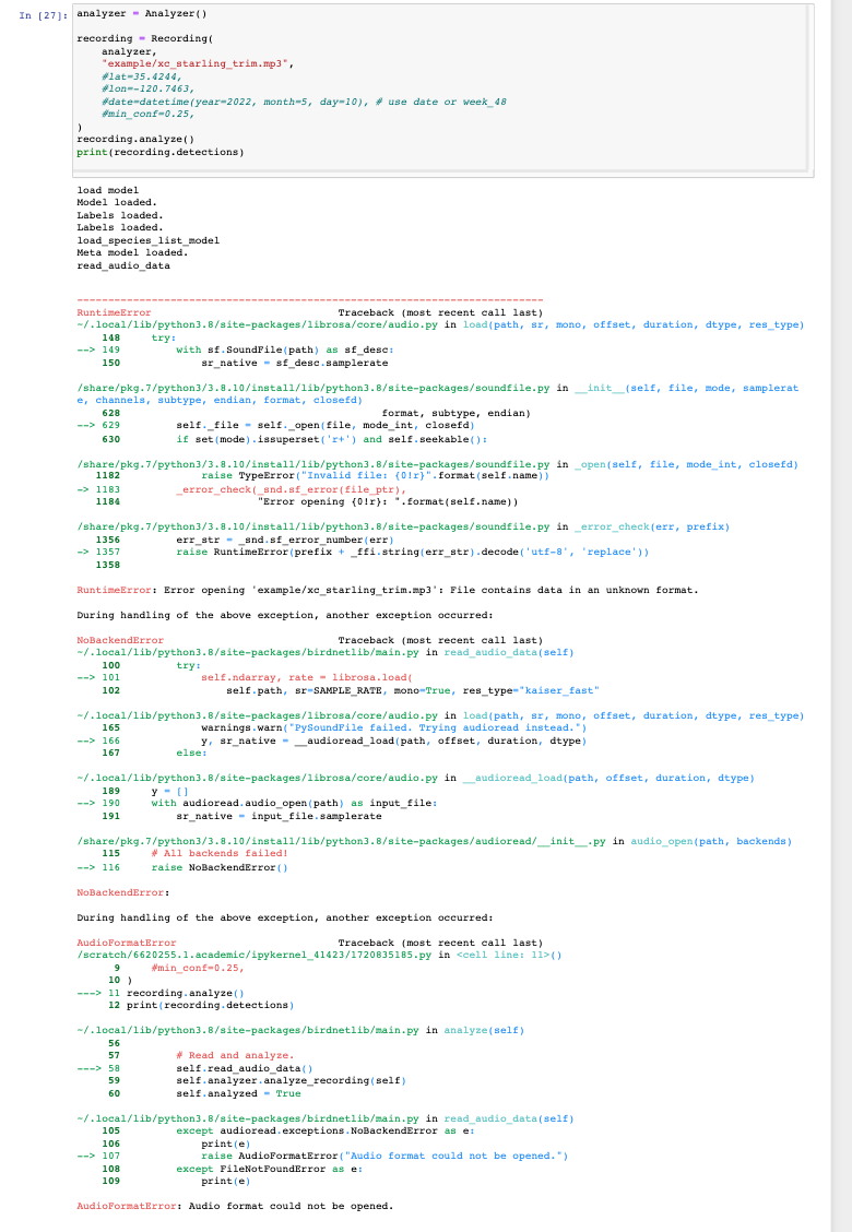 Analyze Error for .mp3 · Issue #87 · birdnet-team/BirdNET-Analyzer · GitHub