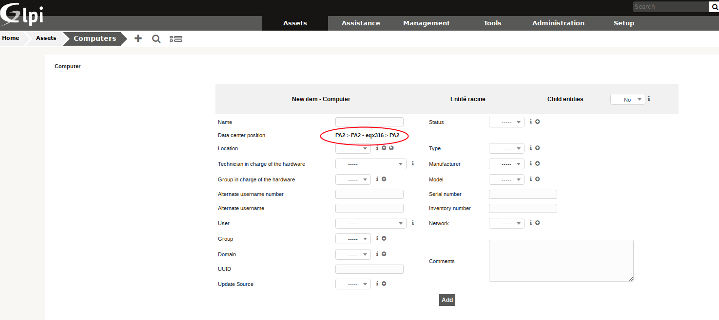 931 Computer Add Locked Data Center Position · Issue 4646 · Glpi Projectglpi · Github