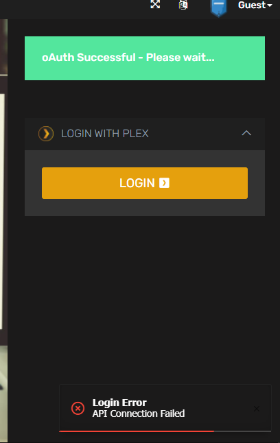 Login Error - Api connection failed · Issue #1848 · causefx/Organizr ...
