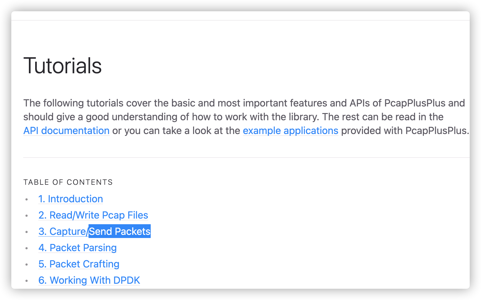 It is recommended to add the description of the "Sending Packets ...