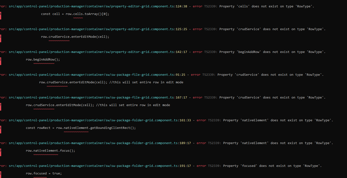 RowType · Issue #9922 · IgniteUI/igniteui-angular · GitHub