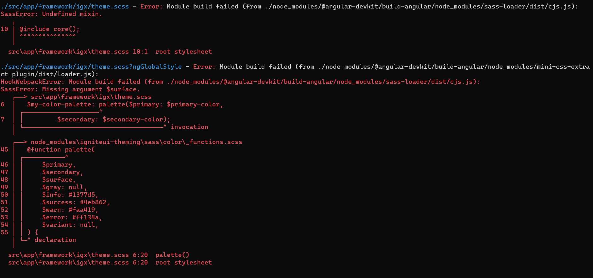 Theme issues in igx 15 upgrade · Issue #12590 · IgniteUI/igniteui-angular · GitHub