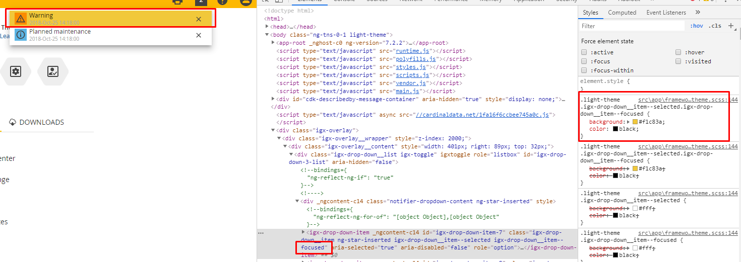 igx-drop-down allowItemsFocus not working · Issue #4395 · IgniteUI/igniteui-angular · GitHub