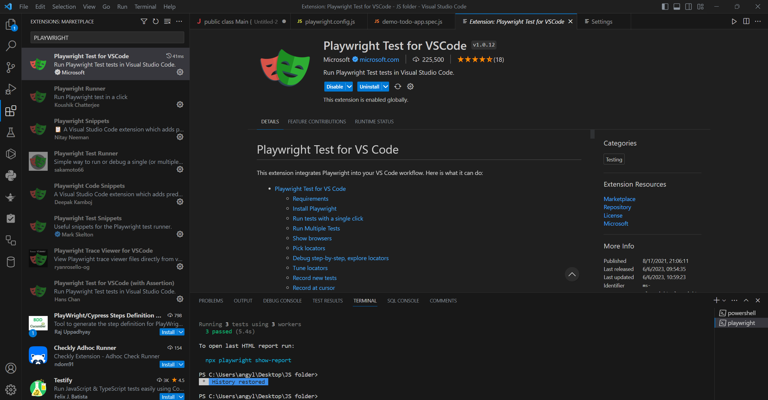 Play button cannot be found on VS code · Issue #23356 · microsoft/playwright · GitHub