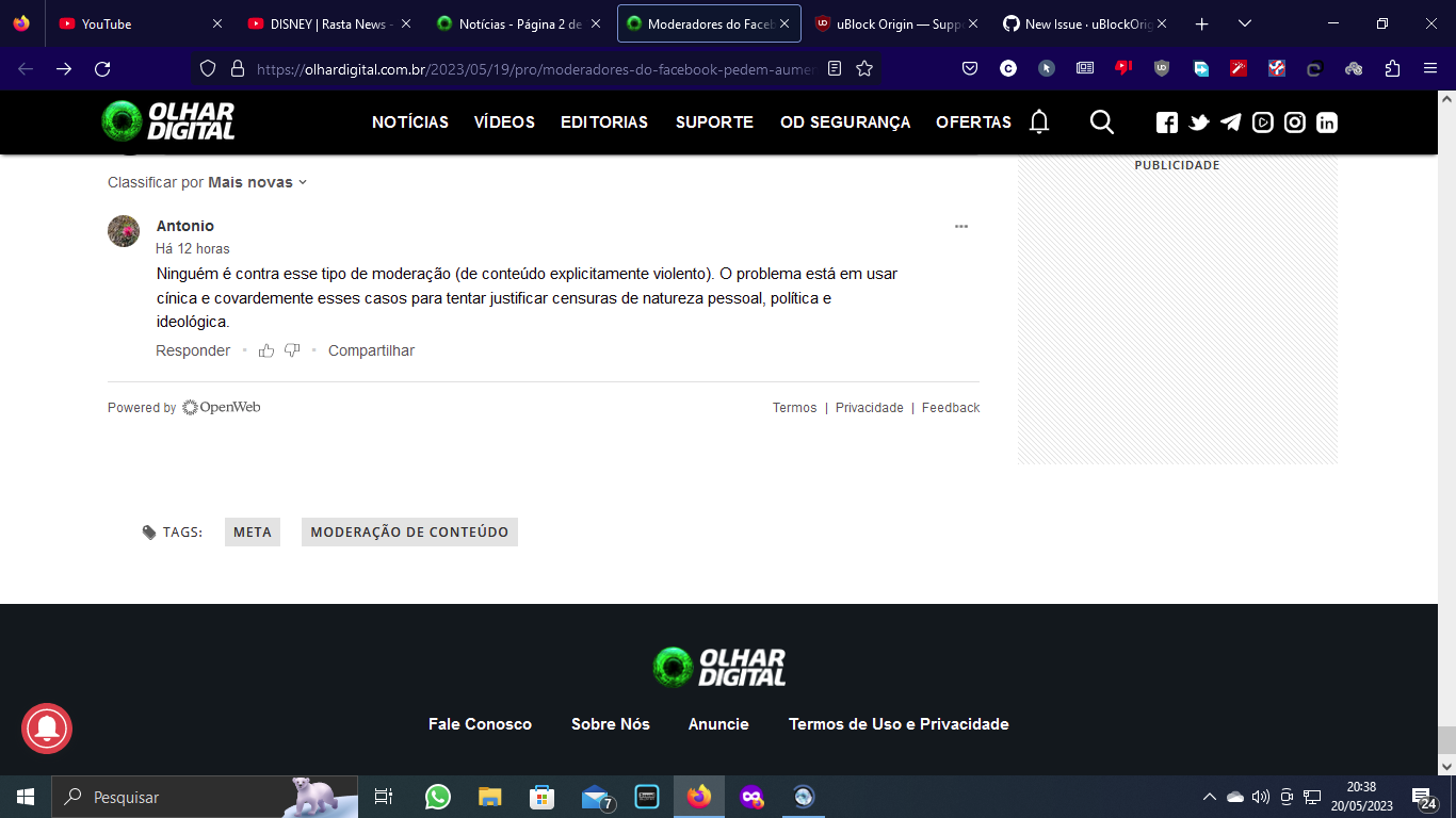olhardigital.com.br: breakage · Issue #18156 · uBlockOrigin/uAssets · GitHub