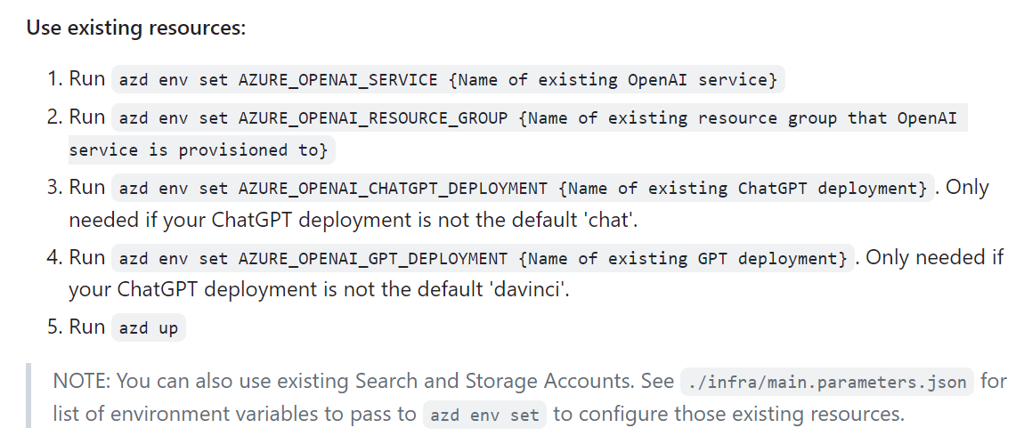 How To Use Existing Resources Instead Of Creating New With Azd Up Command · Issue 298 · Azure 6984