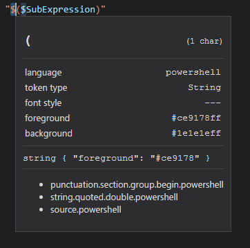 brace wrapping variable tends to have no theme · Issue #128 · PowerShell/EditorSyntax · GitHub