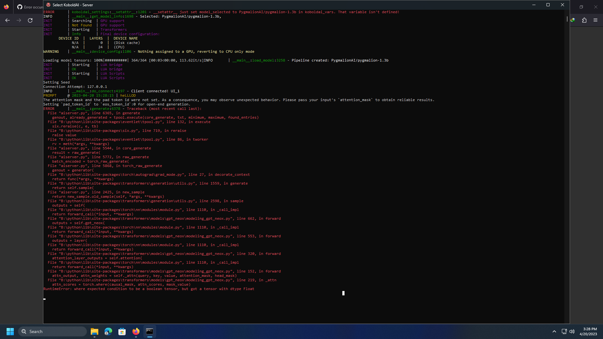 Error occurred during generator call; please check console. · Issue ...