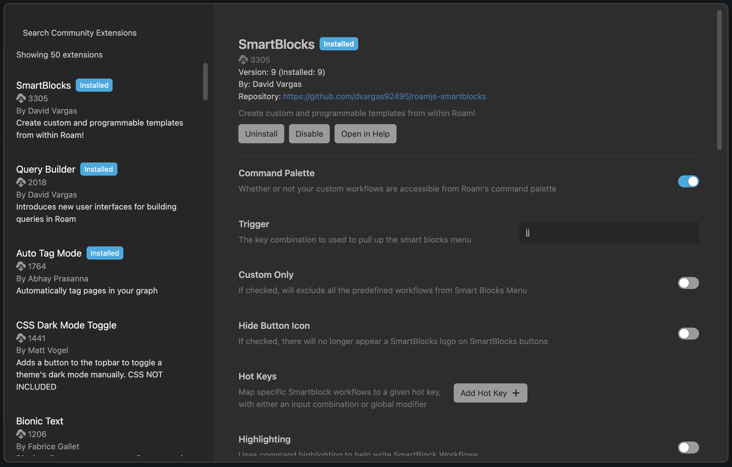 Search field missing border in Roam Depot (Dark Mode) · Issue #3 · rcvd/RoamStudio · GitHub