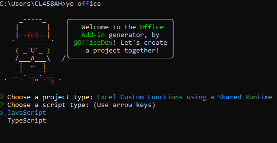 Yeoman Excel Custom Functions Using A Shared Runtime Generator Does Not Work On Node 18 Npm