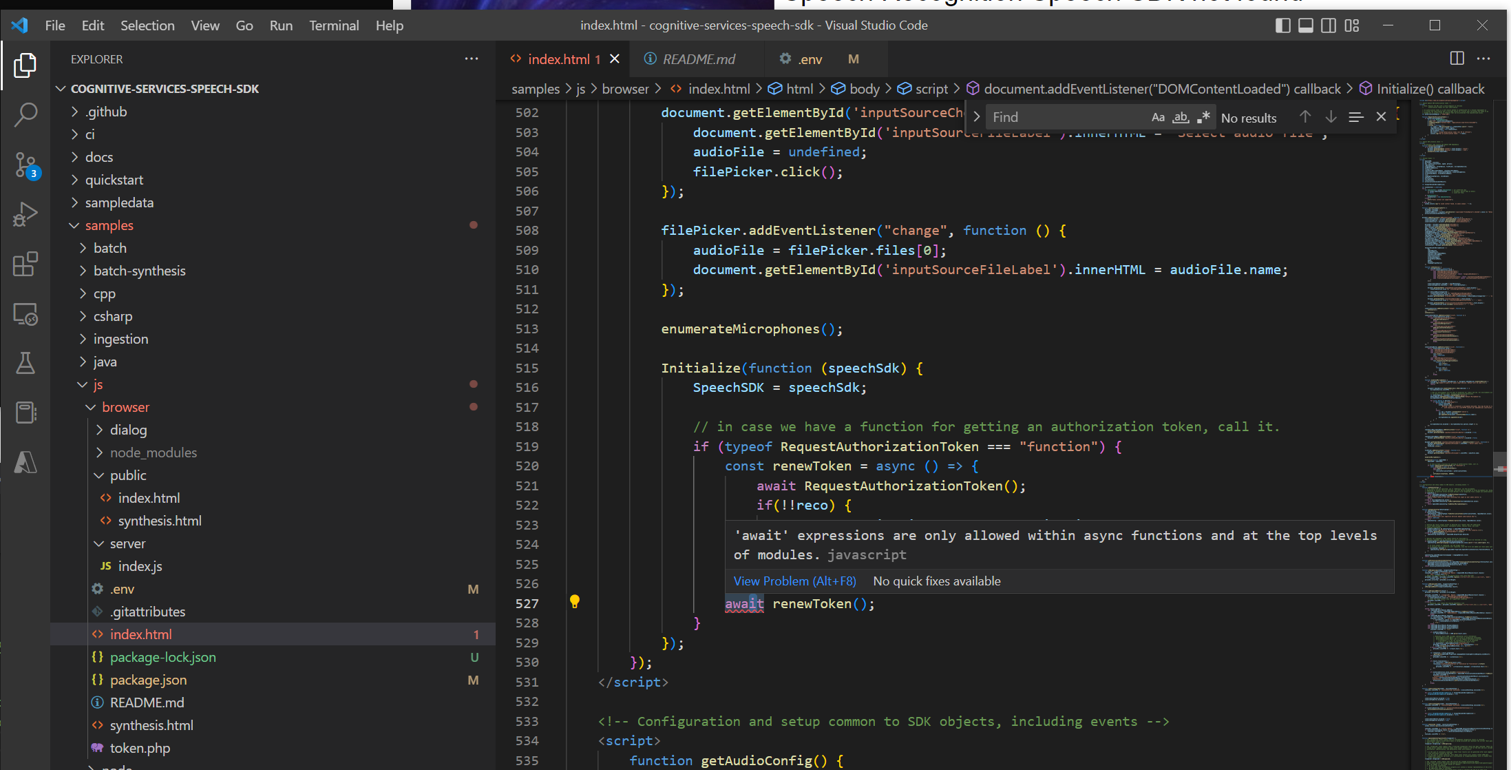 Samplesbrowserindexhtml No Longer Works · Issue 1796 · Azure