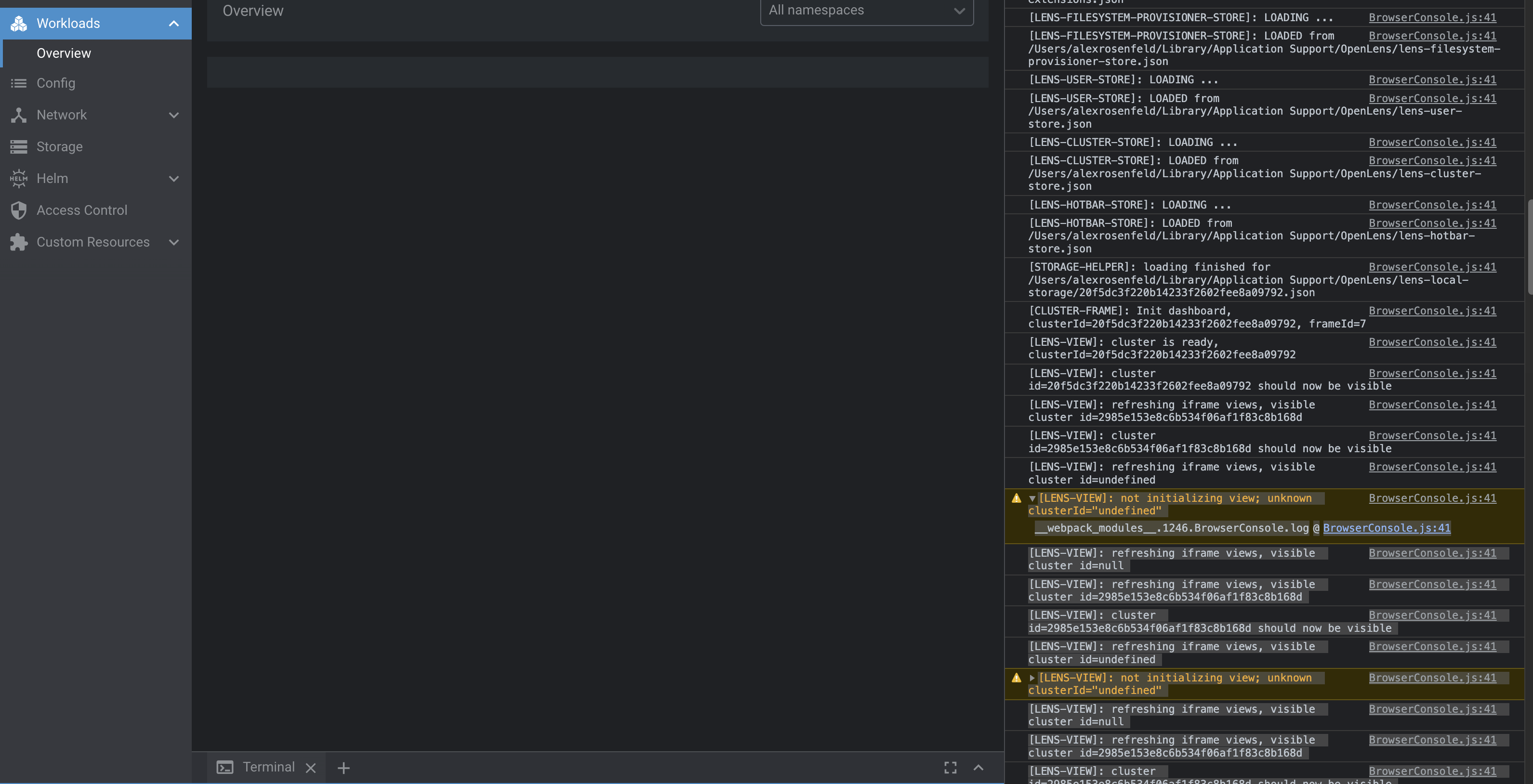 Blank Screen when I try to connect to a aks cluster · Issue #6940 · lensapp/lens · GitHub