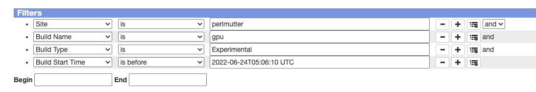drop down for Filter field · Issue #1254 · Kitware/CDash · GitHub