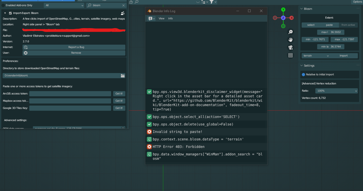 [SOLVED] Forbidden, 403 Error when Importing terrain (Premium add-on) · Issue #351 · vvoovv ...