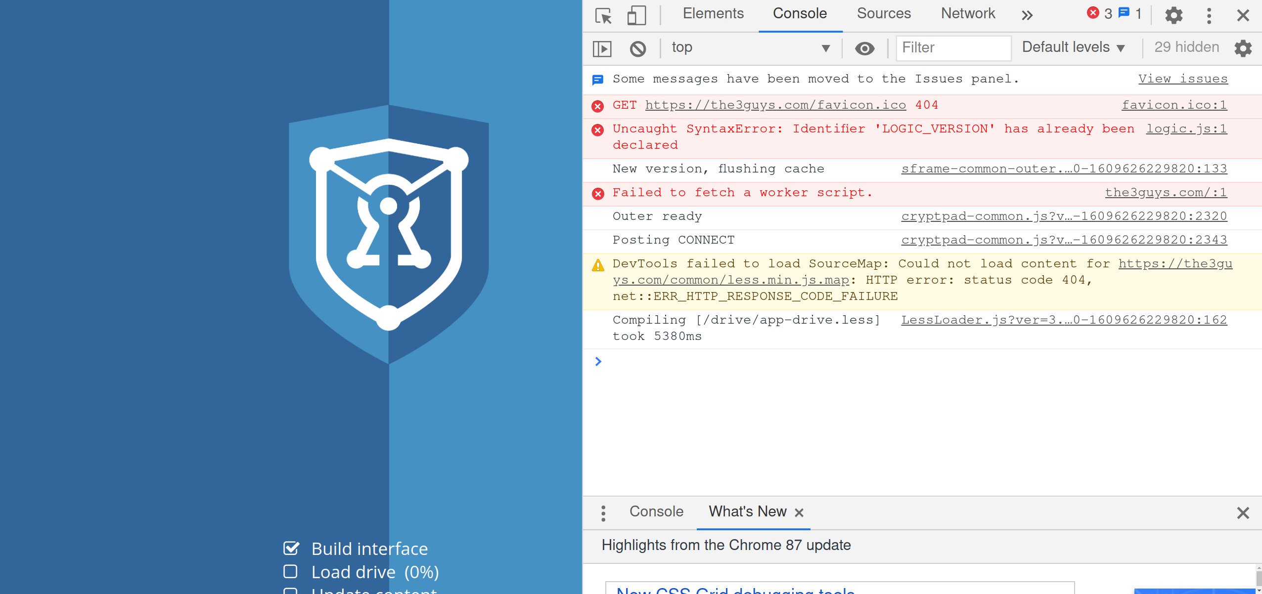 Stuck at "Build interface" in Chrome (eval blocked) · Issue #670 · cryptpad/cryptpad · GitHub