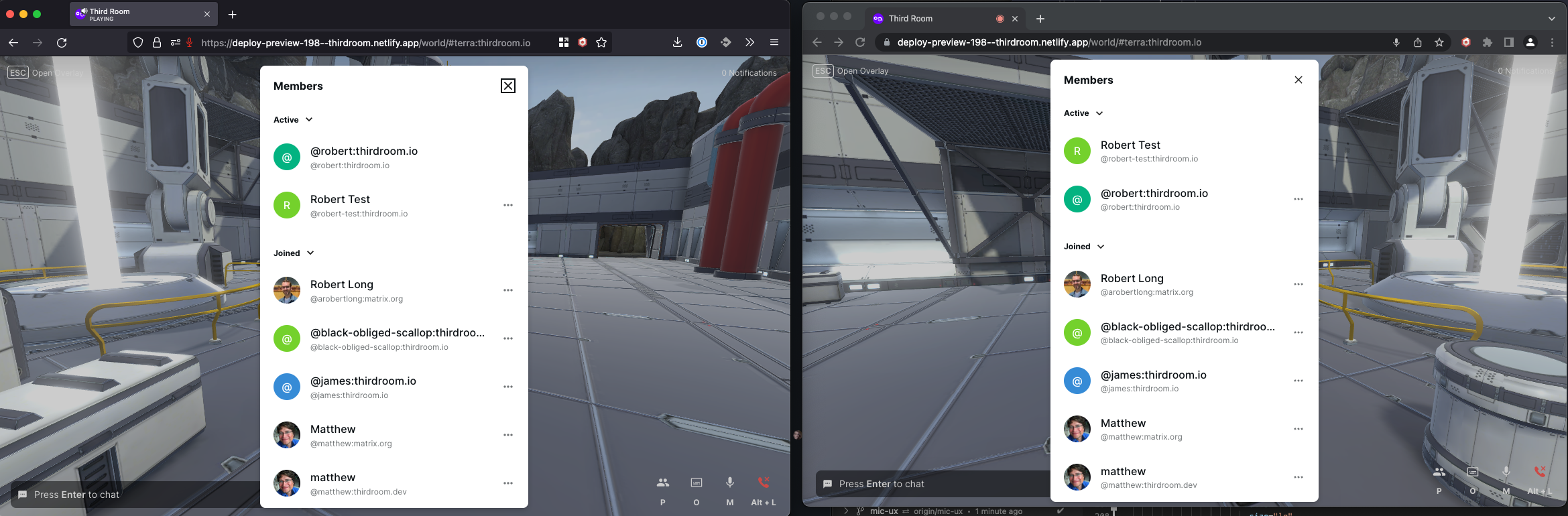 "Joined" section of memberlist is confusing · Issue #264 · matrix-org/thirdroom · GitHub