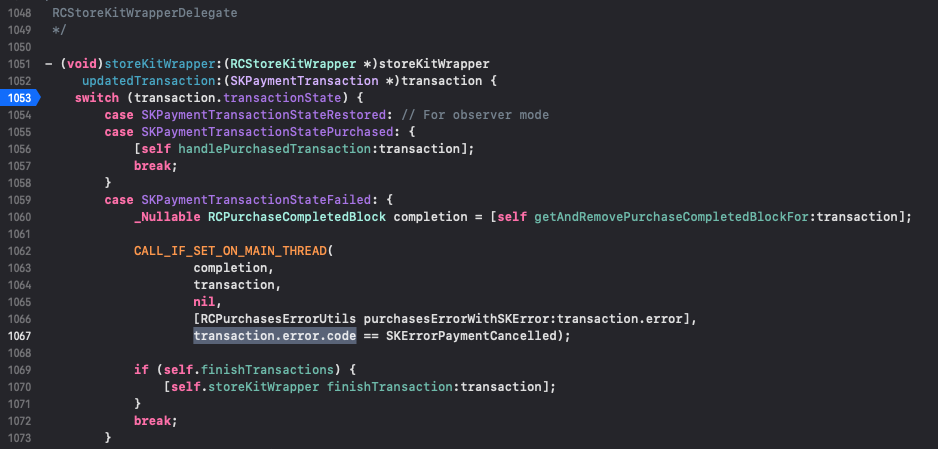 `purchasepackage` Completion Handler Not Called On Cancel · Issue 378 · Revenuecatpurchases