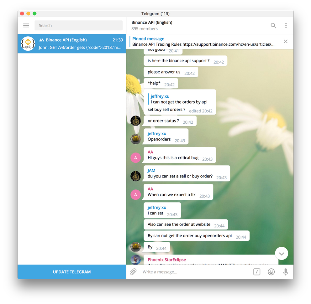 Binance: fetch_open_orders stopped working today - responds with an empty list · Issue #912 ...